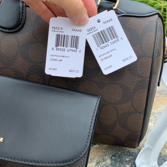 Coach | Bags | Coach Signature Mini Bennett Crossbody Satchel Set ...